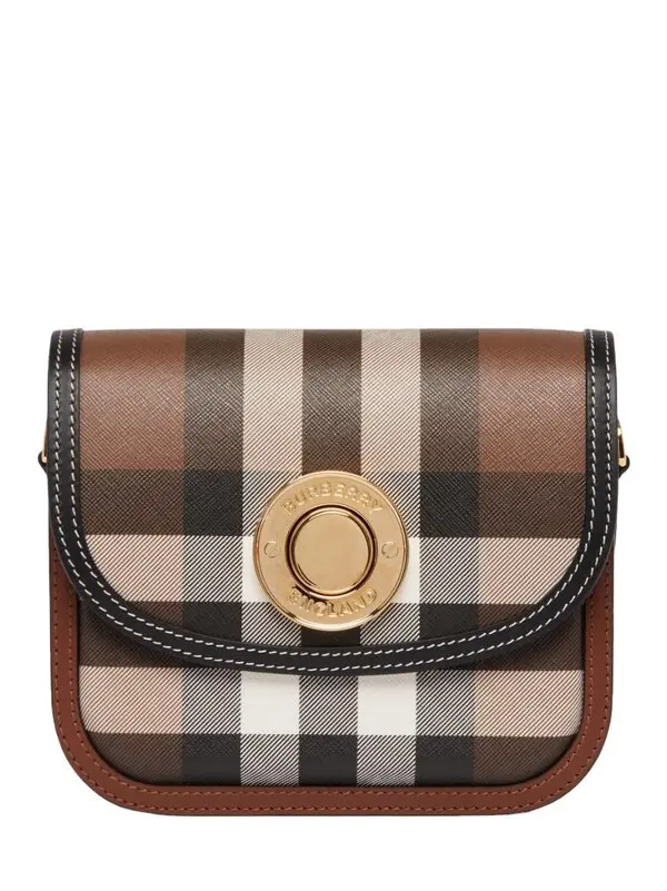 Burberry Checkered Crossbody Bag - Brown