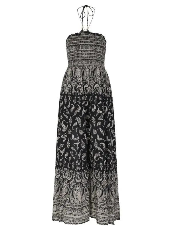 Veronica Beard Ayanna Halter Maxi Dress - Black