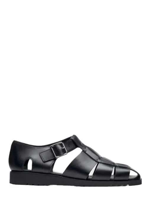 Paraboot Flat Sandals With Buckle Closure - Black