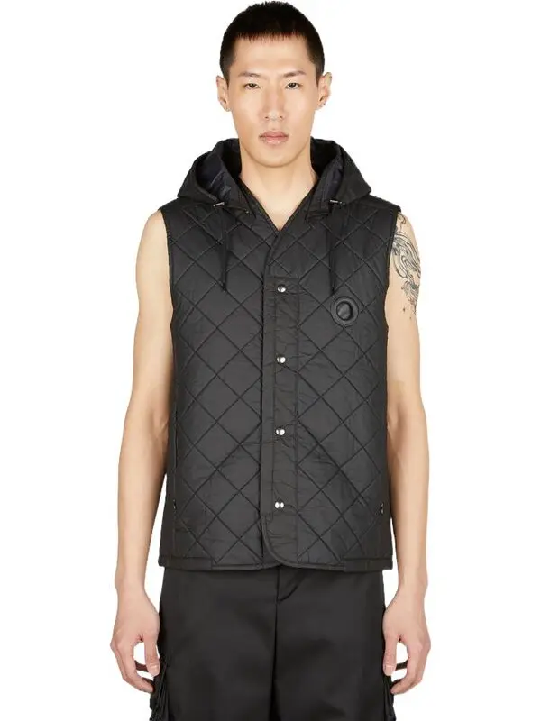 CRAIG GREEN Sleeveless Padded Quilted Gilet - Black