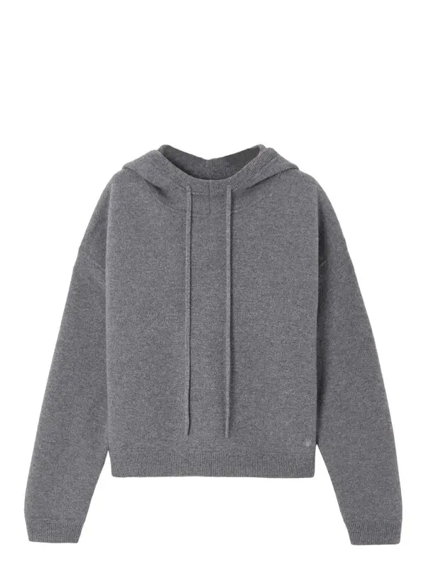 Loulou De Saison Long Sleeve Drawstring Hoodie - Gray