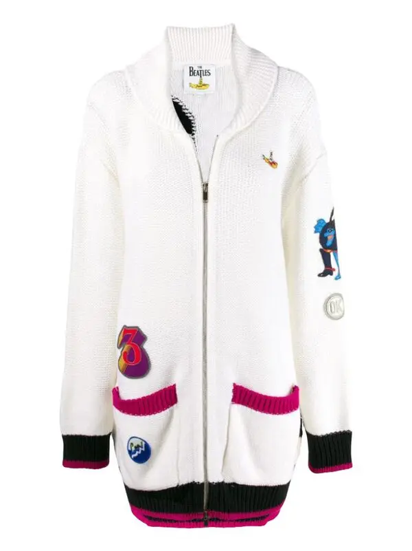 Stella McCartney All Together Now Inlaid Knitted Cardigan - White