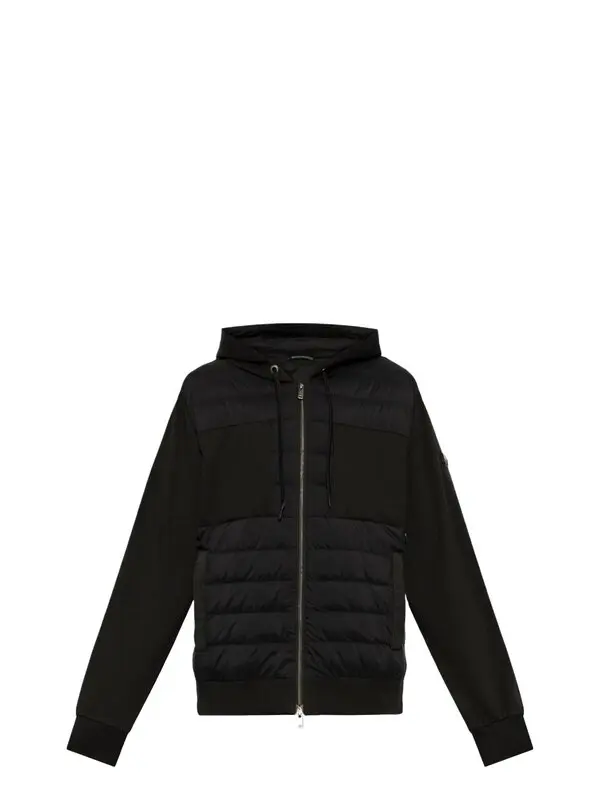 Moose Knuckles Air Down Garnier Hybrid Zip-up Hoodie - Black