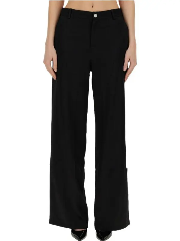 Moschino Casual Pants With Waist And Loop Straps - Black