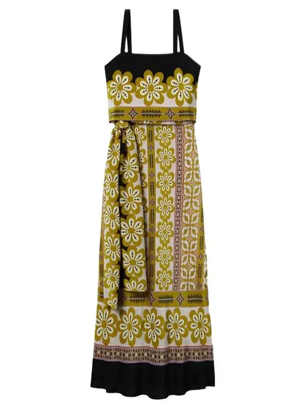 La DoubleJ Slip-around Floral-print Maxi Dress - Green