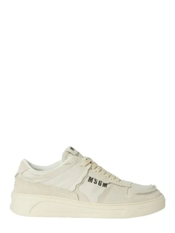 MSGM Leather Sneakers - White