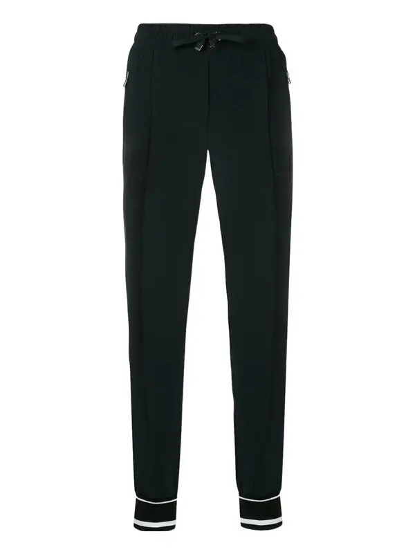 Dolce & Gabbana Drawstring Track Pants With Contrasting Hem - Black