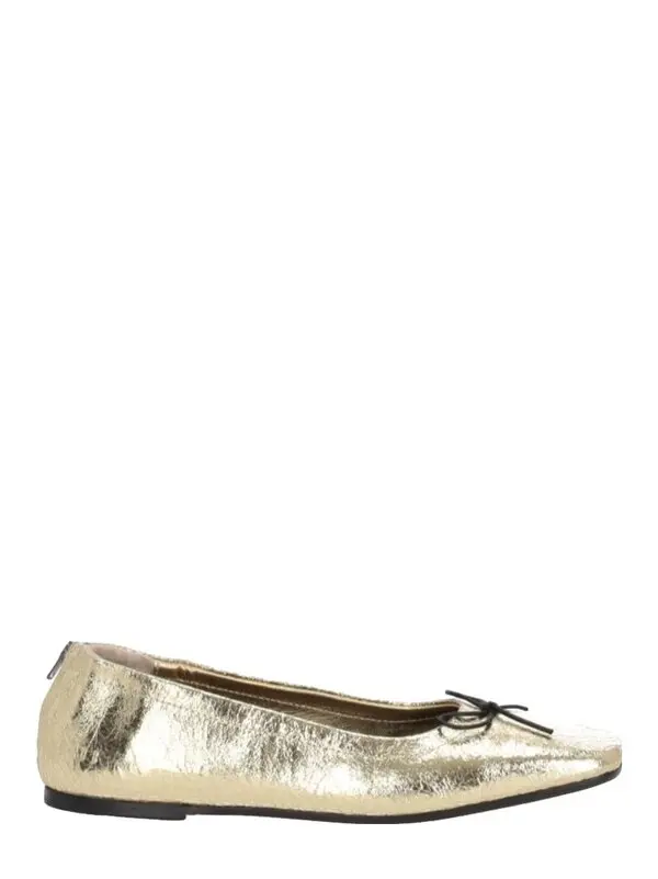 GOLDEN GOOSE Square-toe Bow Detail Ballerina Flats - Nude