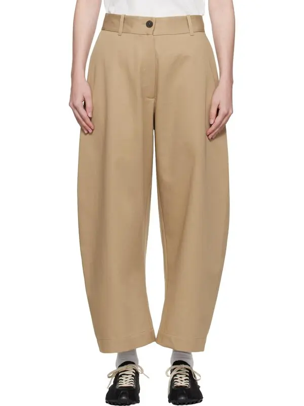 Studio Nicholson Chalco Twill Wide-leg Trousers - Nude
