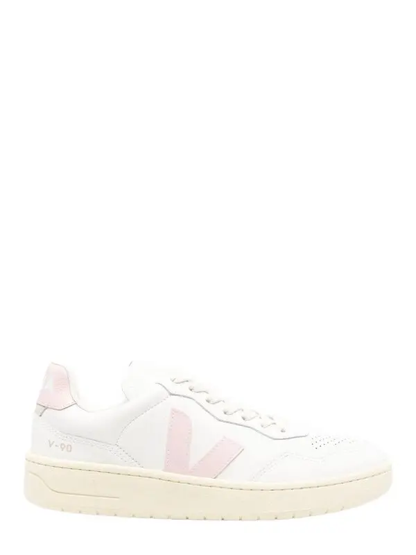 VEJA Logo Patch Lace-up Sneakers - White
