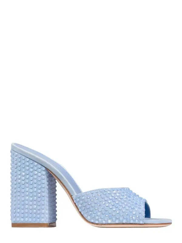 Paris Texas Embellished Open-toe Mules - Blue