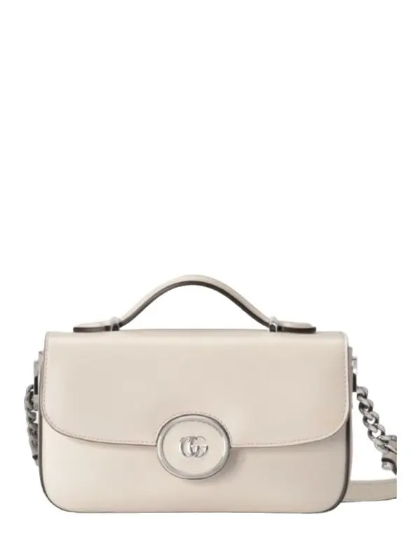 Gucci Double G Logo Mini Shoulder Bag - White
