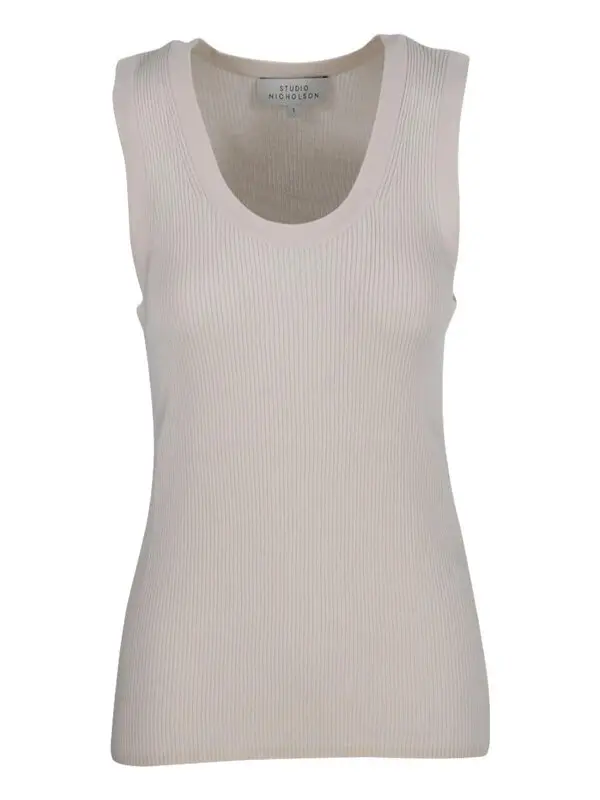 Studio Nicholson Ribbed Knit Tank Top - Gray