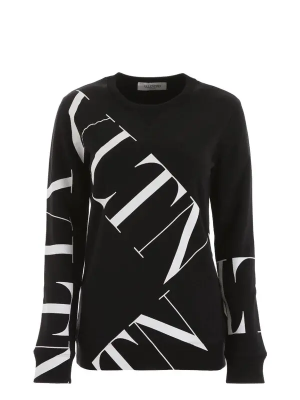 Valentino Garavani Vltn Printed Pullover - Black