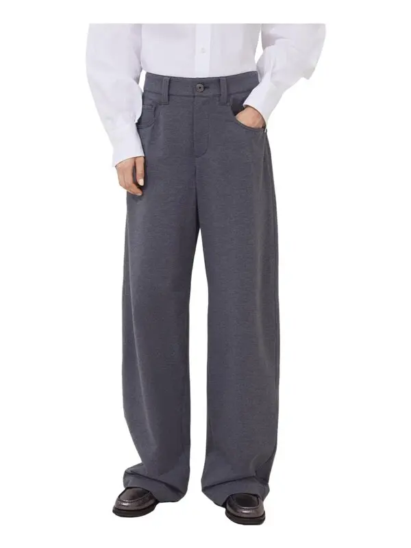 Brunello Cucinelli High Waisted Straight Leg Trousers - Black