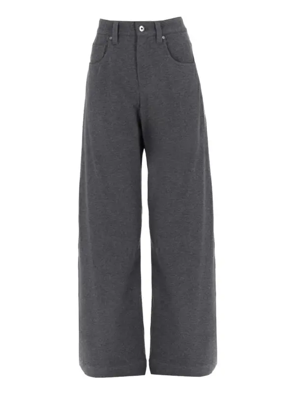 Brunello Cucinelli High Waisted Straight Leg Trousers - Black