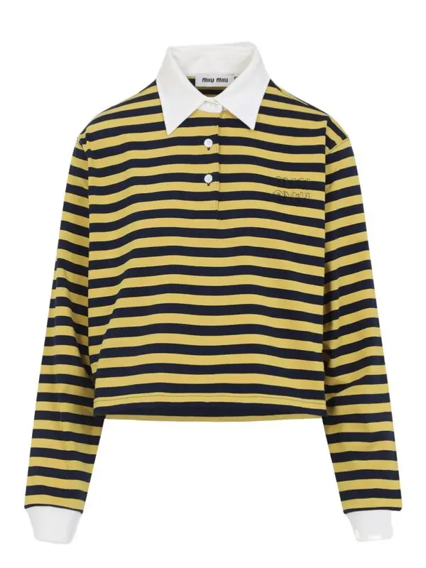 Miu Miu Striped Polo Shirt - No