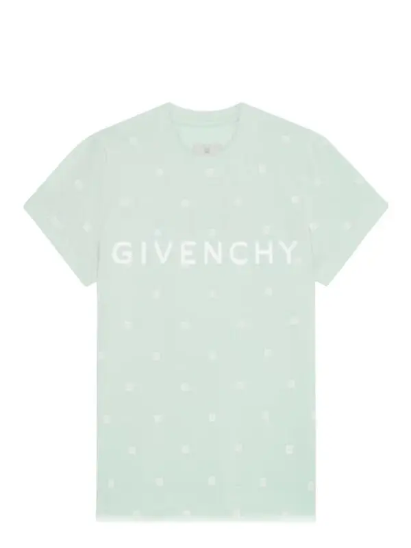 Givenchy Double Layered Fitted T-shirt In Cotton With 4g Tulle - White