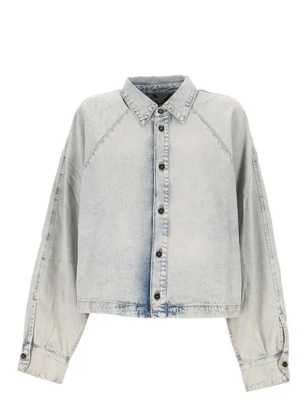 HAIKURE Oversized Denim Shirt - White