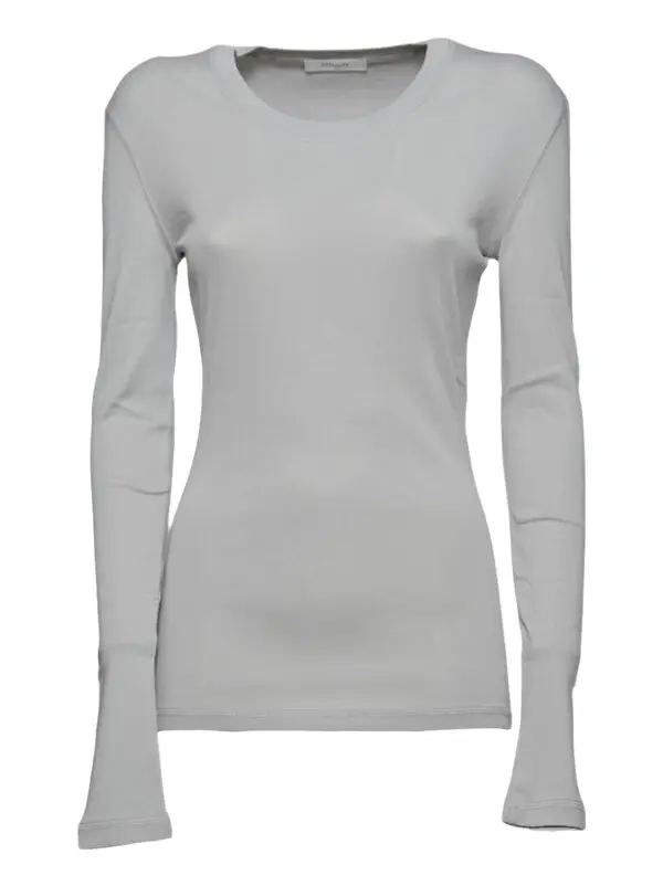 LEMAIRE Crewneck Long-sleeved T-shirt - Light Gray