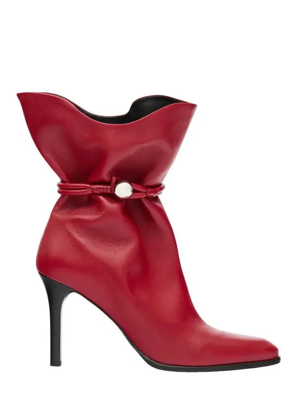 Isabel Marant Étoile 90mm Lolya Leather Boots - Deep Red