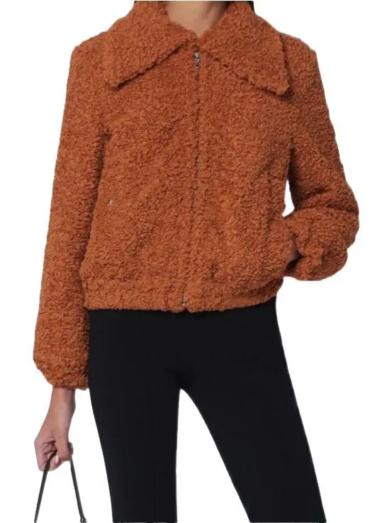 PATOU Textured Zip-up Coat - Brown
