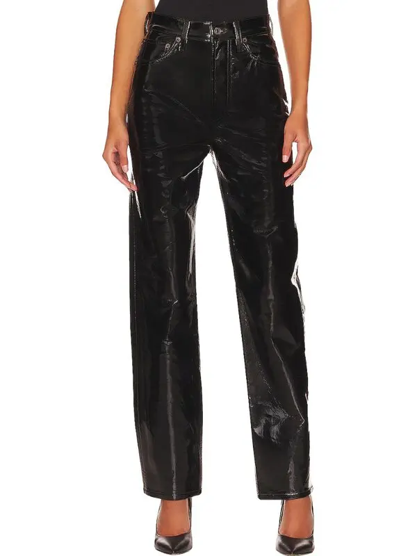 AGOLDE Straight Leg Casual Pants - Black