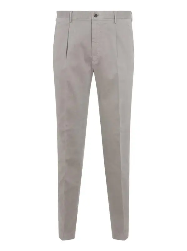Incotex Pleated Slim-fit Trousers - Gray
