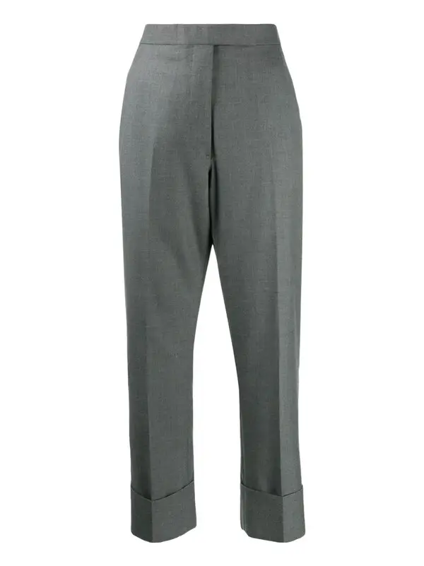 Thom Browne Super 120s High-waisted Trousers - Grey