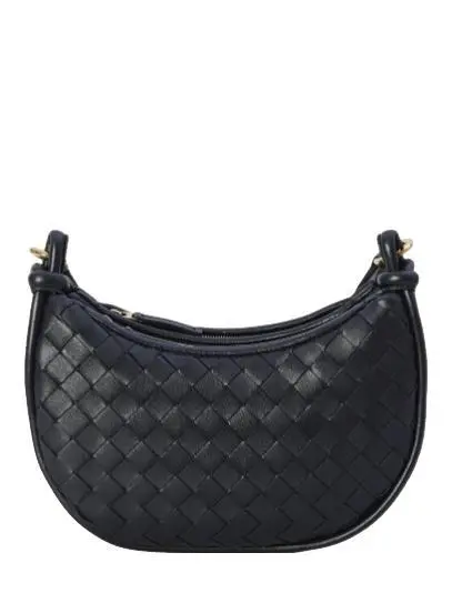 Bottega Veneta Intrecciato Shoulder Bag - Black