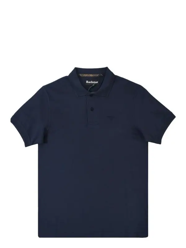 Barbour Tartan Piqué Polo Shirt - Navy