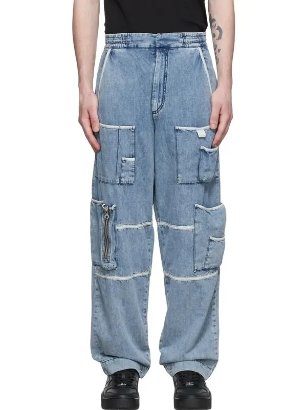DIESEL® Relaxed Cargo Jeans - Blue
