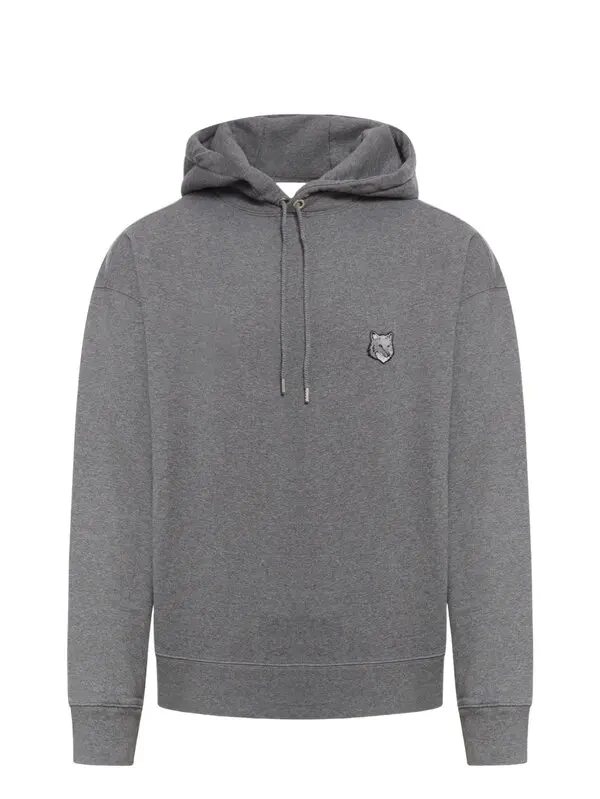 Maison Kitsuné Bold Fox Head Patch Oversize Hoodie - Gray