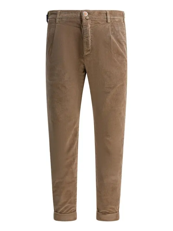 Jacob Cohen Tailored Corduroy Trousers - Brown