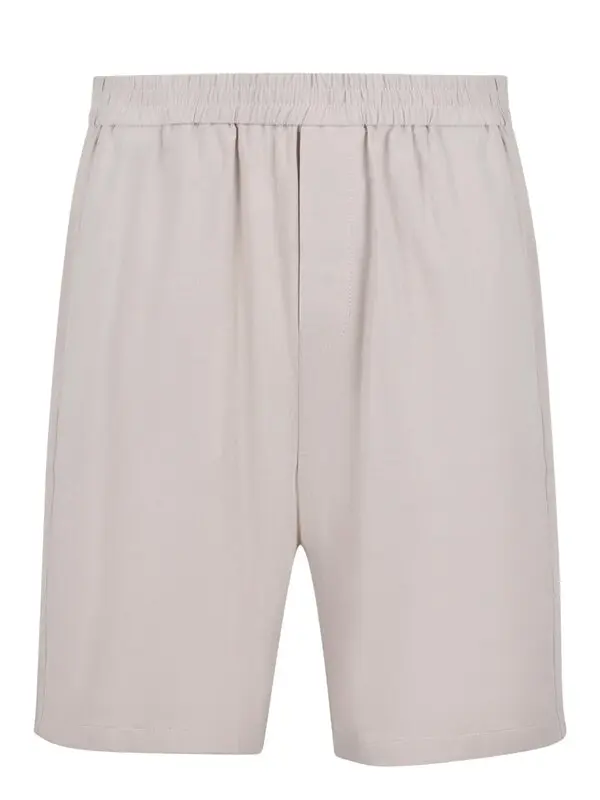 Ami Logo Plaque Bermuda Shorts - White