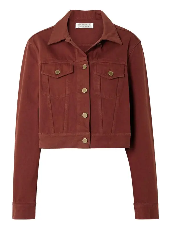Gabriela Hearst Long Sleeve Denim Jacket - Wine Red