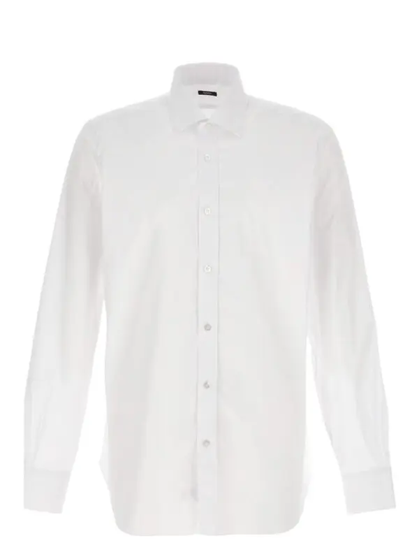 BARBA NAPOLI Long-sleeved Buttoned Shirt - White