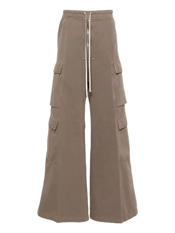 Rick Owens Jumbo Belas Drawstring Cargo Trousers - Brown