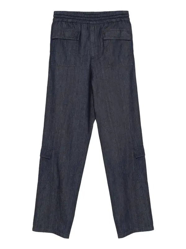 Dries Van Noten Elastic Waist Casual Pants With Flip Pockets - Black