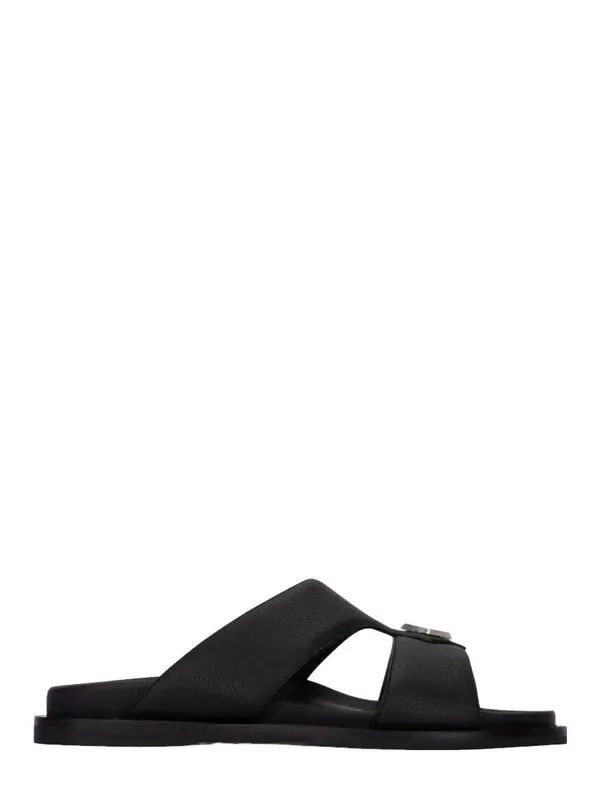 Dior Logo Slippers Open Toe Slip-on - Black