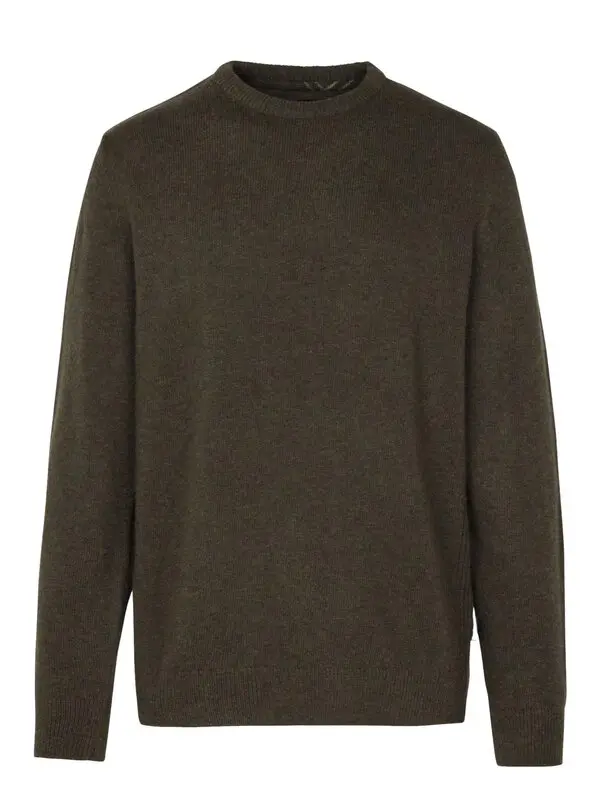 Barbour Elbow Patch Wool Sweater - Black