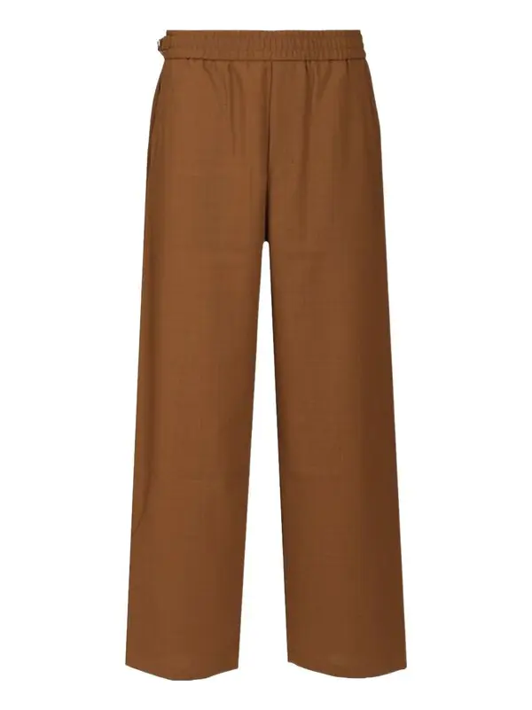 Ami Elastic Waist Trousers - Brown