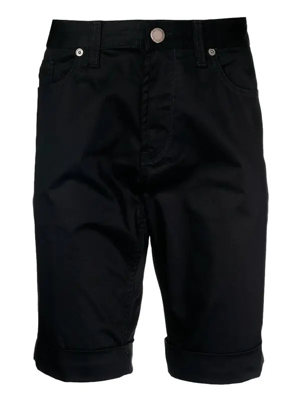 Emporio Armani Slim-fit Denim Shorts - Black
