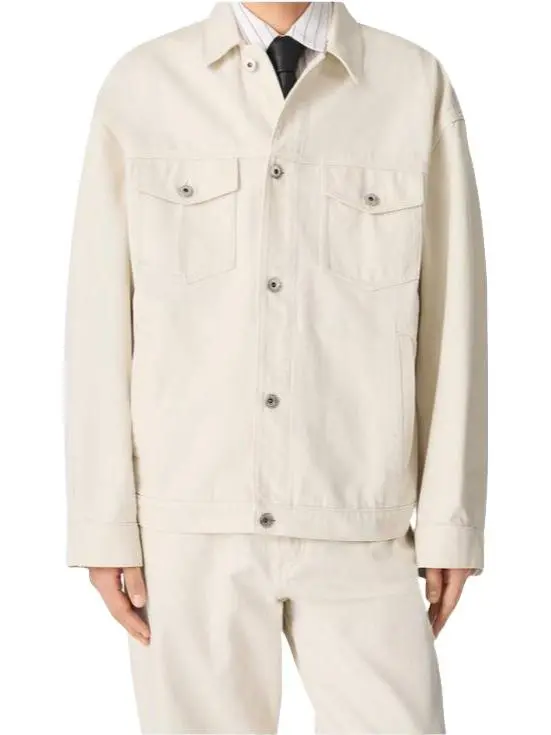 Bottega Veneta Long Sleeve Denim Jacket - Light Meringue