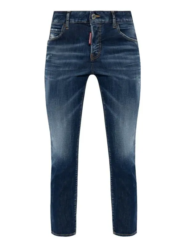 Dsquared2 Cropped Distressed Jeans - Blue