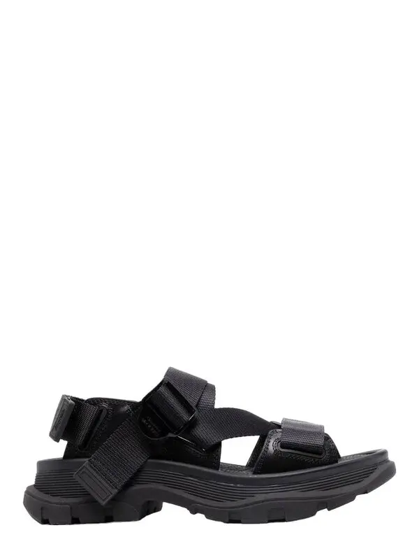 Alexander McQueen Tread Strapped Sandals - Black