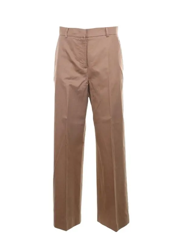 Max Mara High Waist Logo Casual Pants - Brown