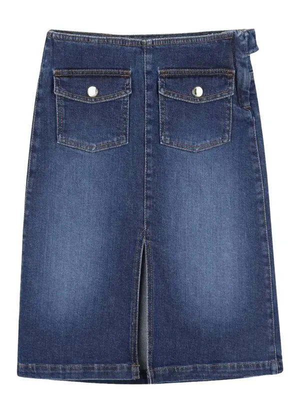 Chloé Denim Midi Skirt - Blue