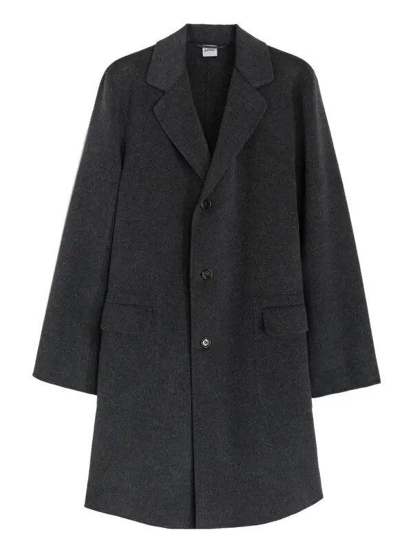 Aspesi Double-layer Wool Coat - Black