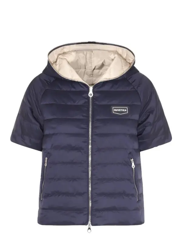 Duvetica Short Sleeved Padded Hooded Jacket - Black
